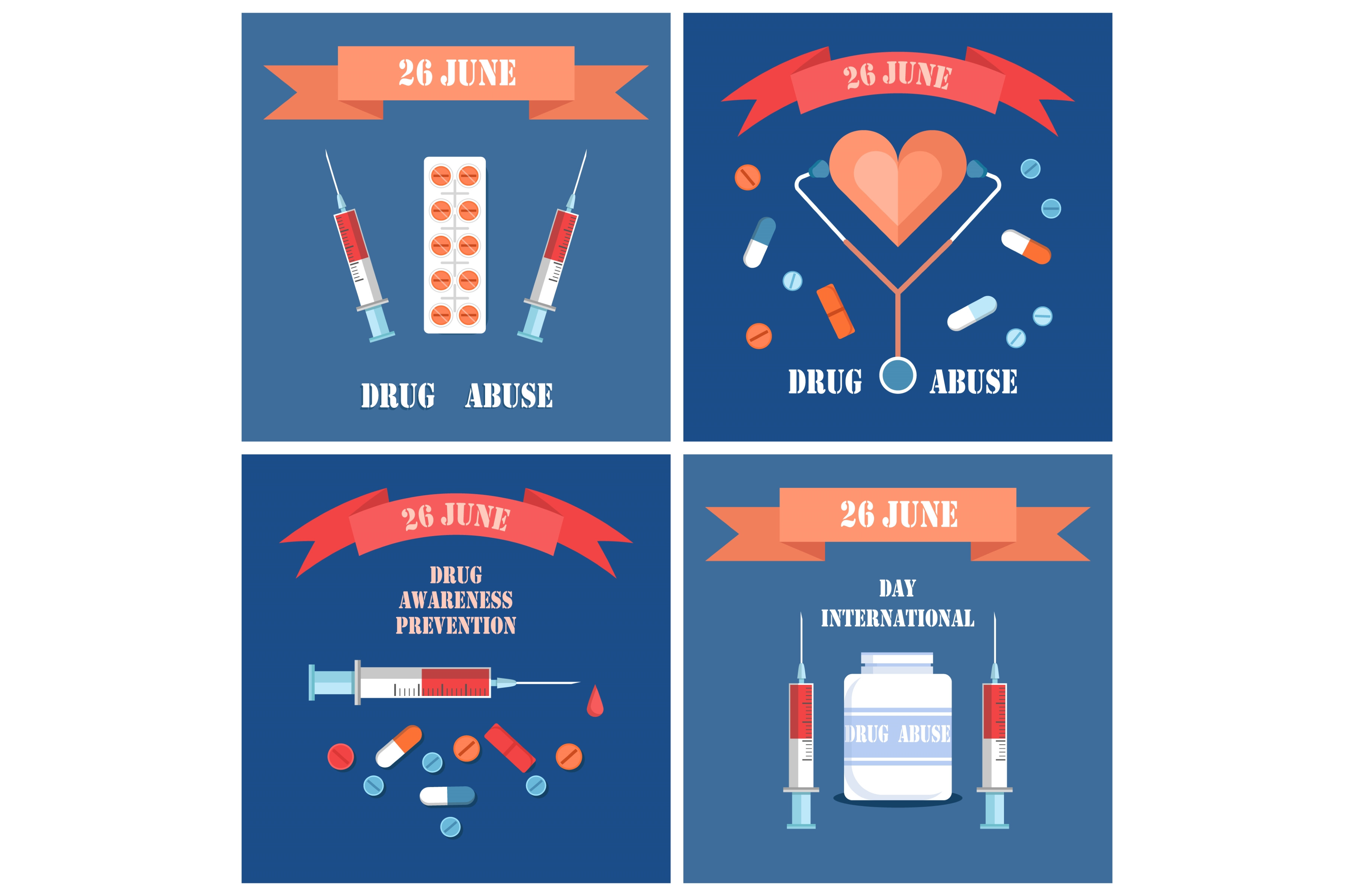 Prevention Awareness Posters Set, an Object Graphic by robuart