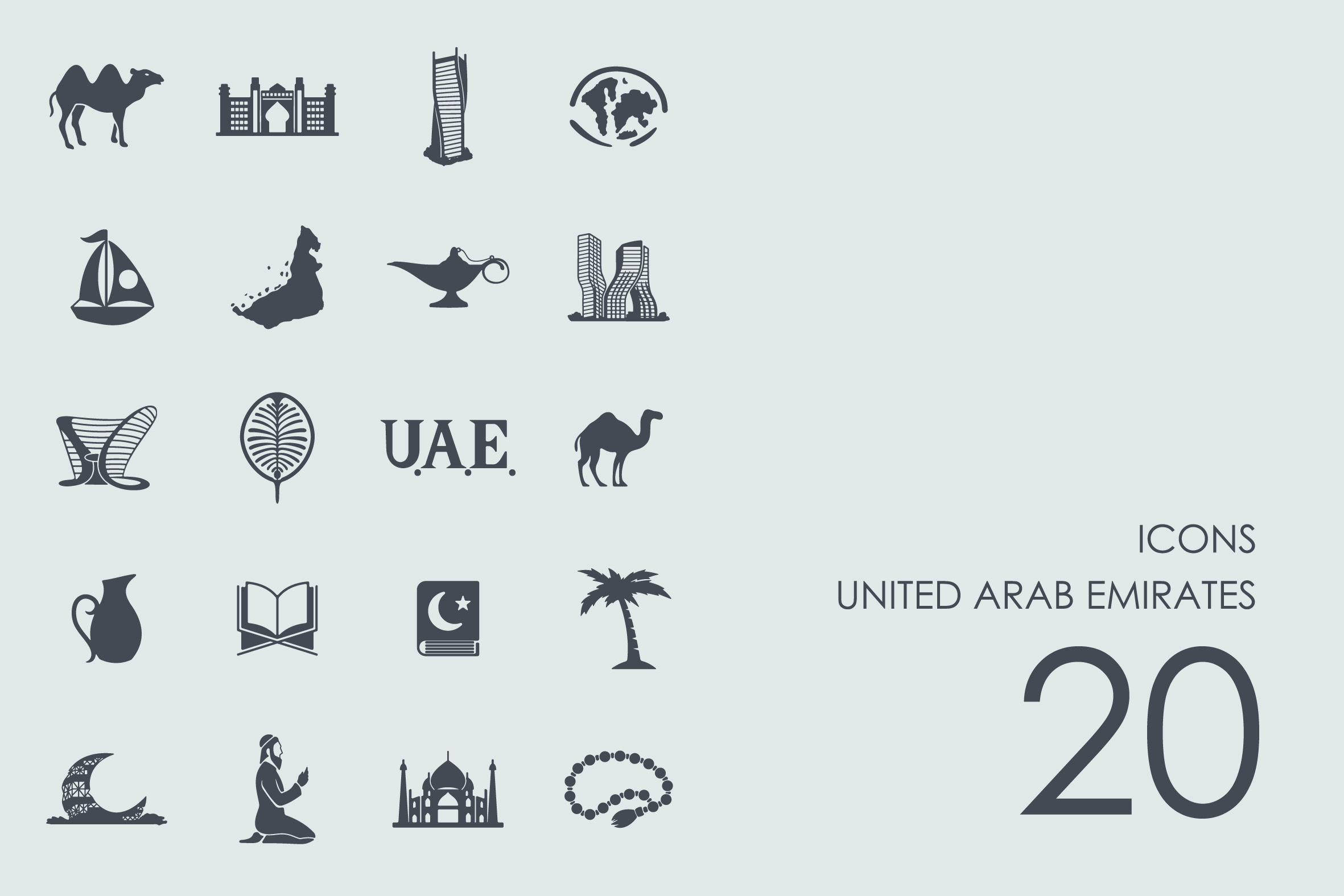United Arab Emirates icons | Icons ~ Creative Market