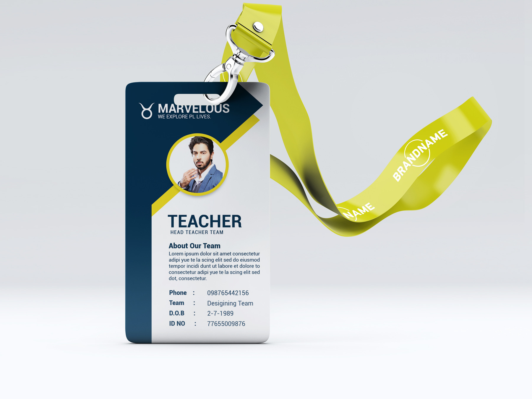 Teacher Identity Card, a Stationery Template by Business Flyers