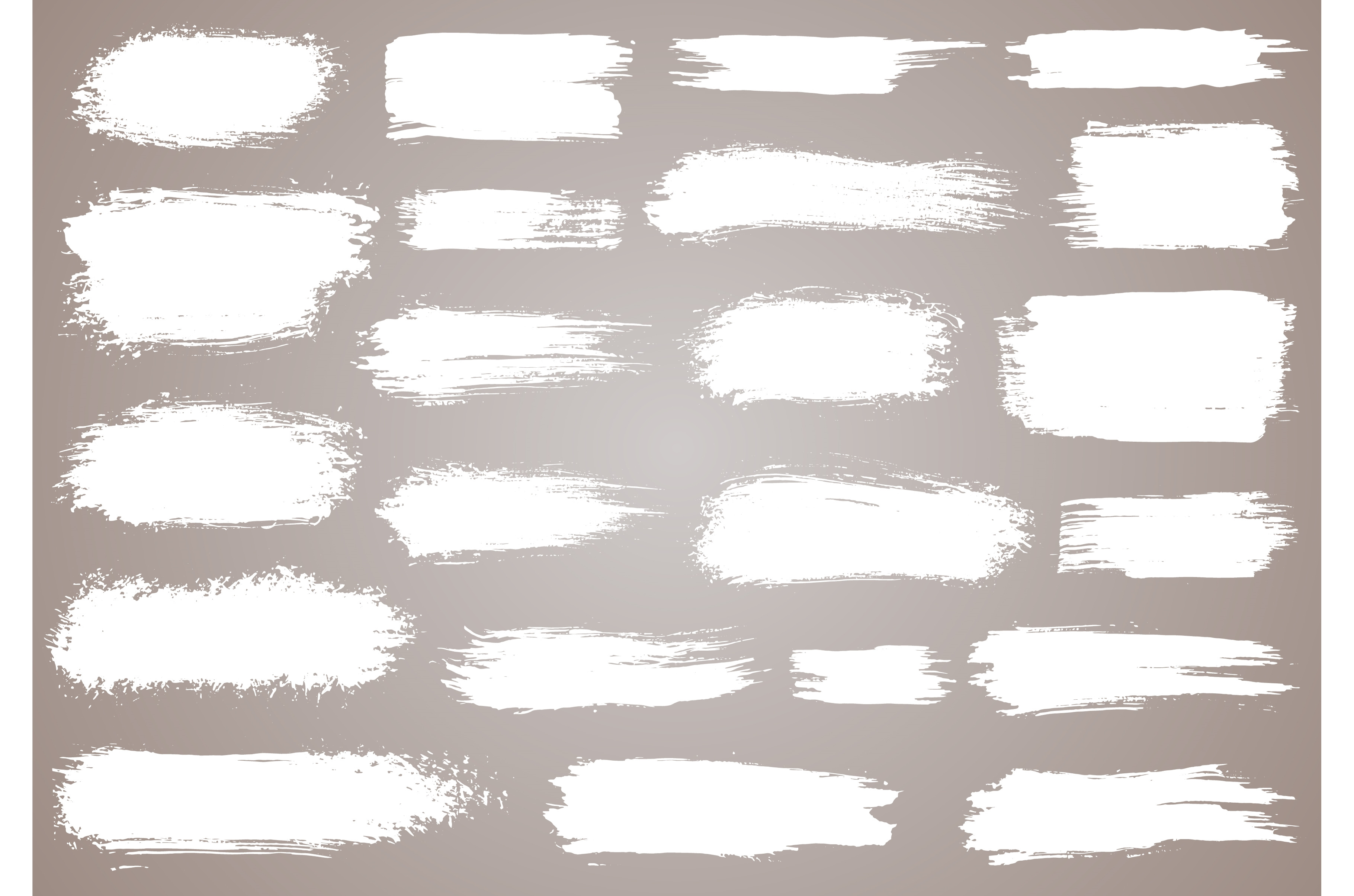 Paint brush. White ink grunge brush, a Decorative Illustration by ...