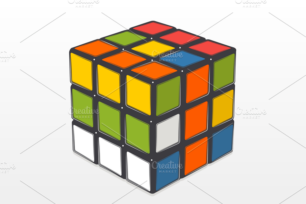 Rubik's Cube, an Object Graphic by Snitovets