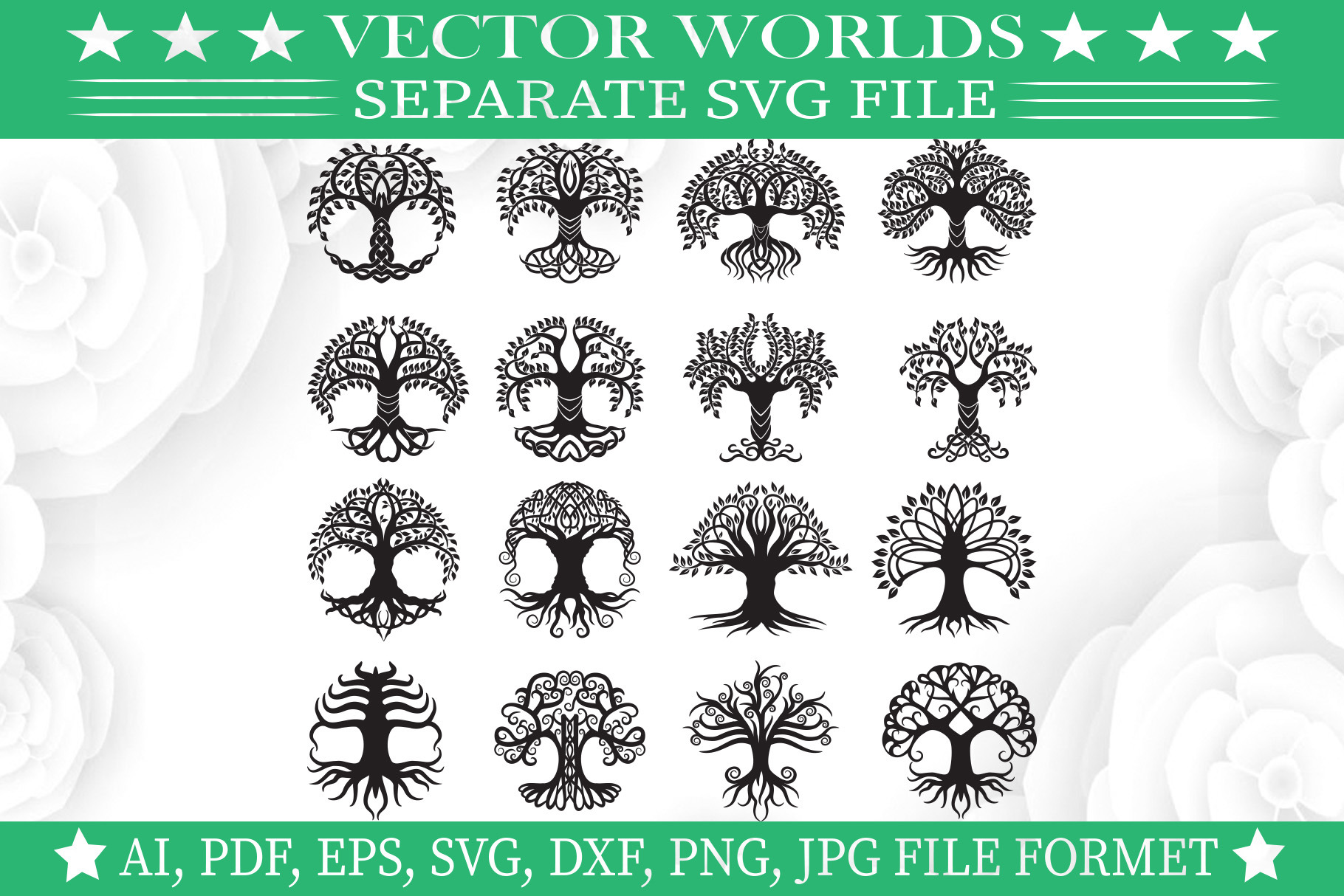 The Tree of Life Symbol SVG, an Object Graphic by VectorWorlds