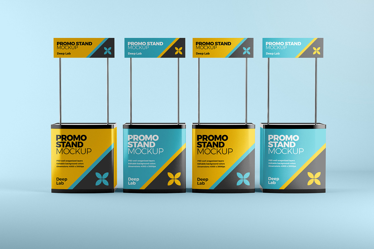 Promo Stand Mockup Set, an Advertising Mockup by Deeplab