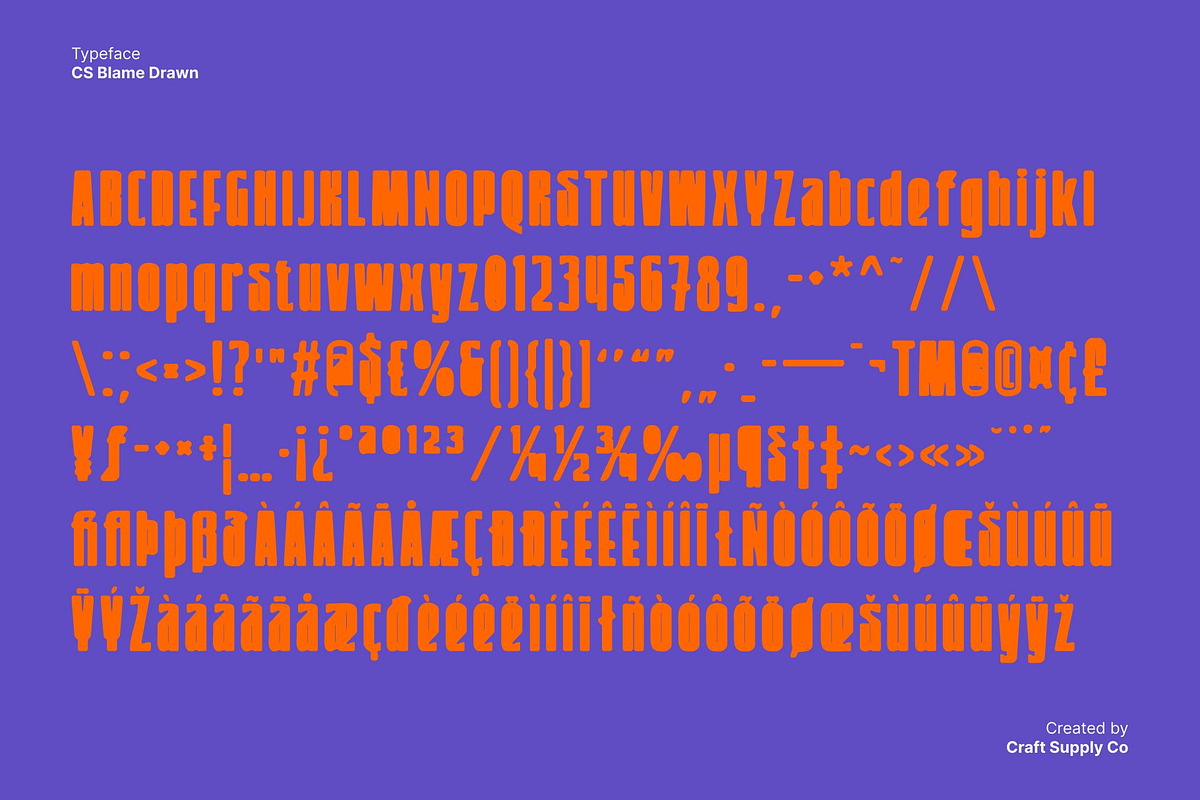 CS Blame Drawn, a Sans Serif Font by Craft Supply Co.