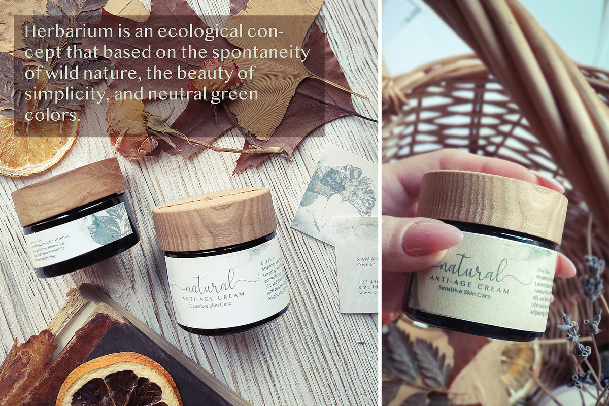 Herbarium: Vector Labels, a Business Card Template by Lumitar