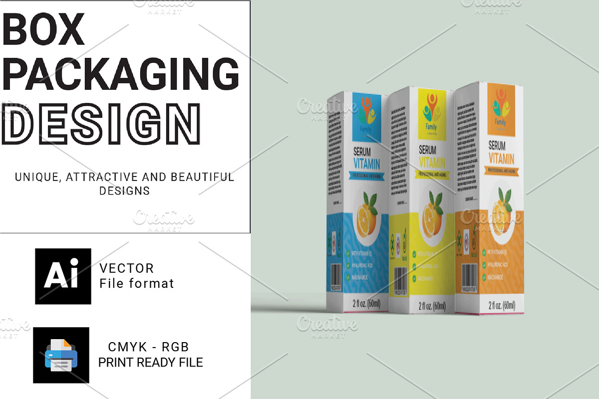 Versatile Serum Box Template, a Templates & Theme by Design Fusion