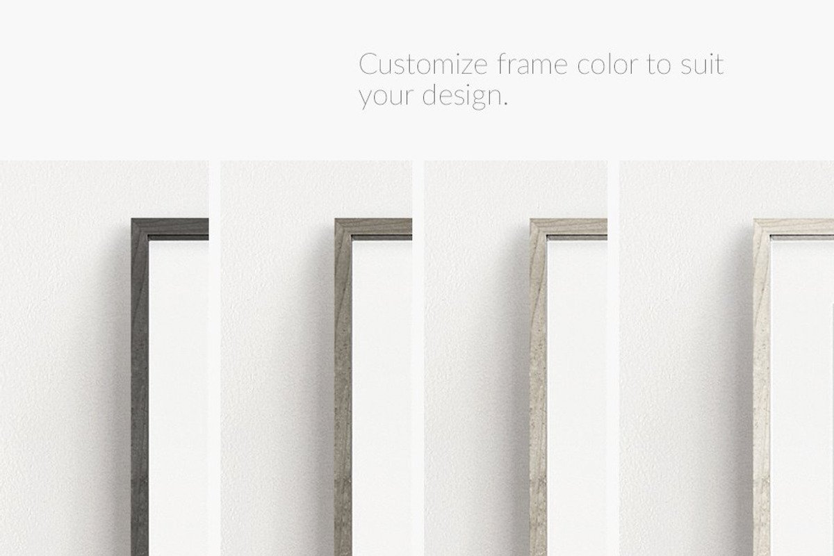 3x4 Ratio - Wooden Frame Mockup, a Print Template by The White Space Co.