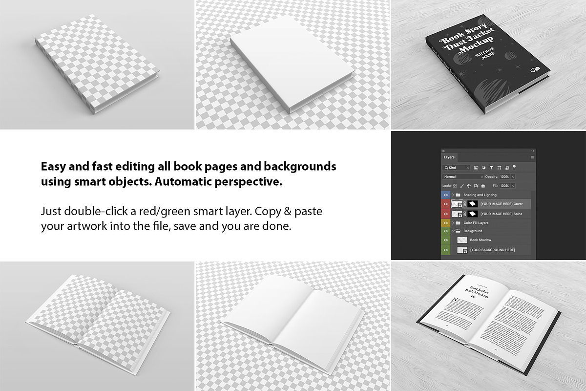 Dust Jacket Book Mockup, a Print Template by Petr Stránský