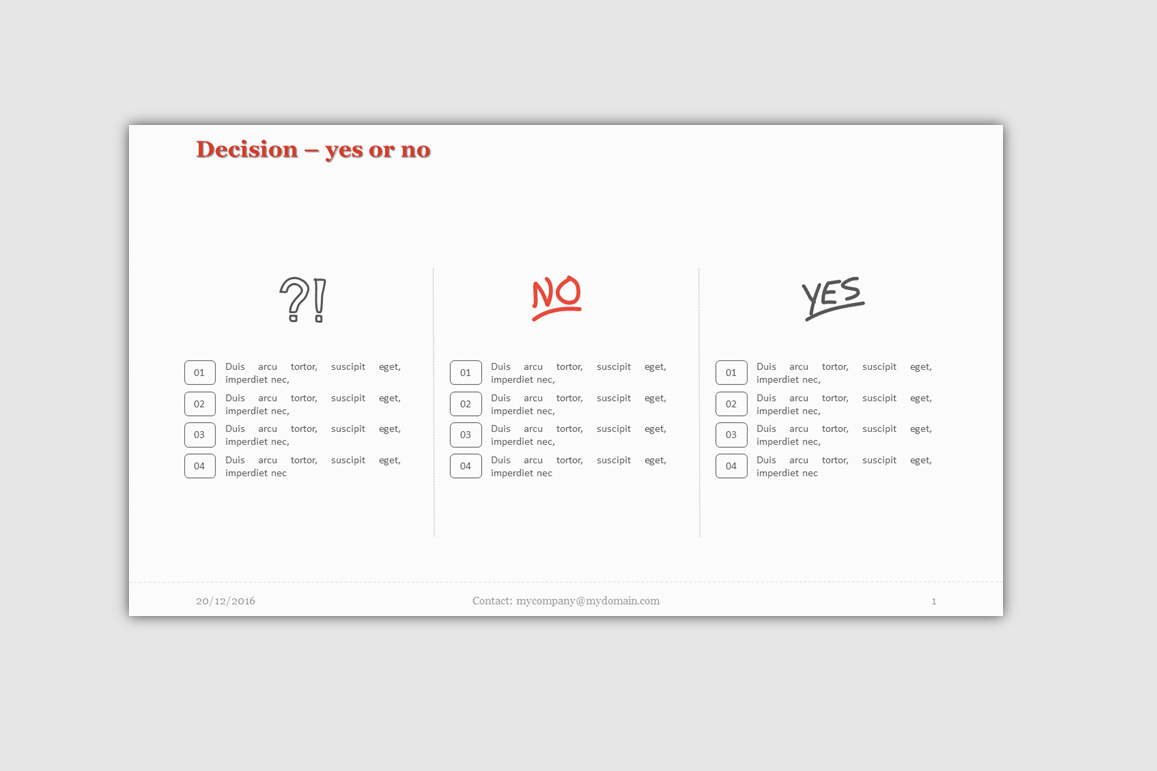 Decision: Yes or No PowerPoint, a Presentation Template by Yes ...