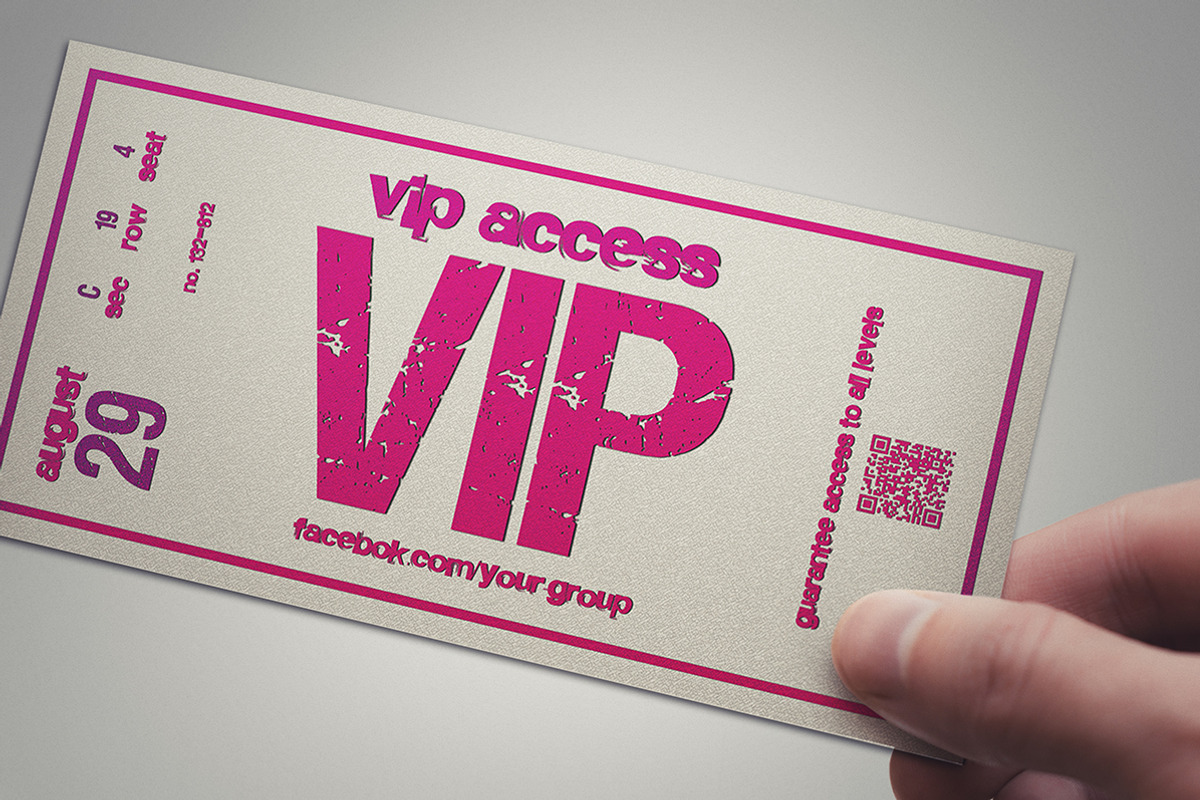 Multipurpose colored VIP PASS card, a Card Template by Tzochko ...
