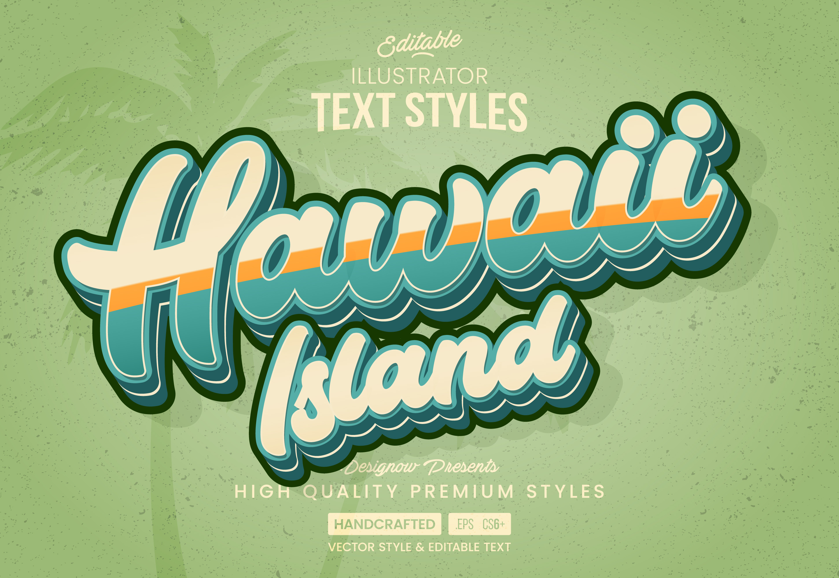 Tropical Summer Island Text Style, a Layer Style Add-On by Designow ...