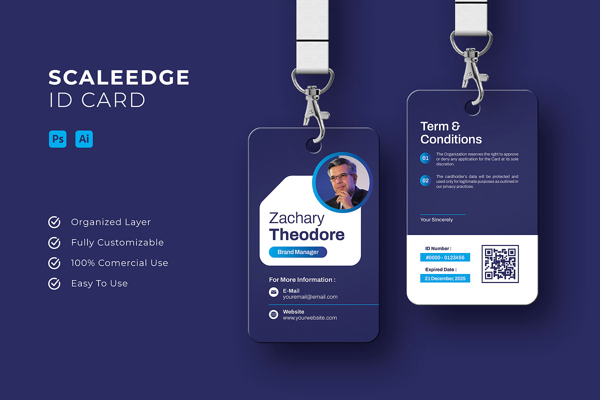 Scaleedge - ID Card, a Card Template by Esensifiksi.studio