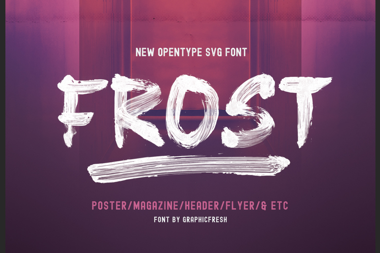 Frost SVG Font + Brushes, a Symbol Font by Graphicfresh