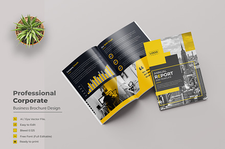 Crysta Annual Report, a Brochure Template by BrochuresFactory