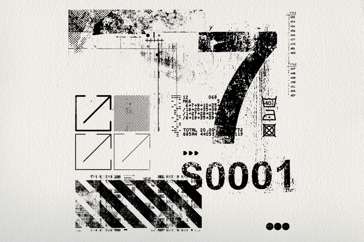 Abstract Digital Collage Textures, a Texture Graphic by Offset