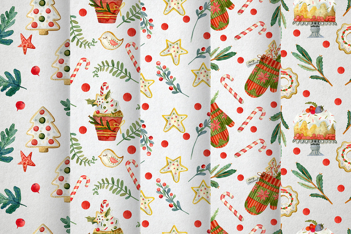 Christmas pattern Bundle, a Pattern Graphic by annasokol_ | Creative Market