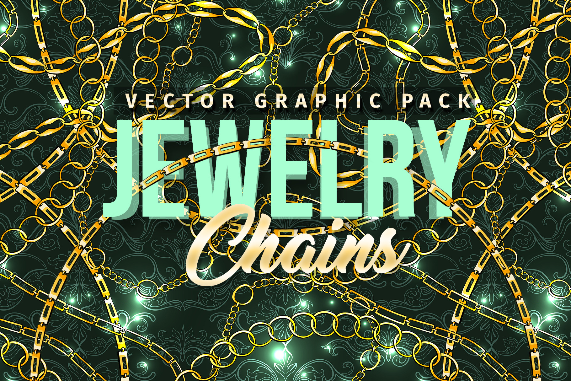 Chains Jewelry Graphics Pack, a Brush Add-On by ilonitta