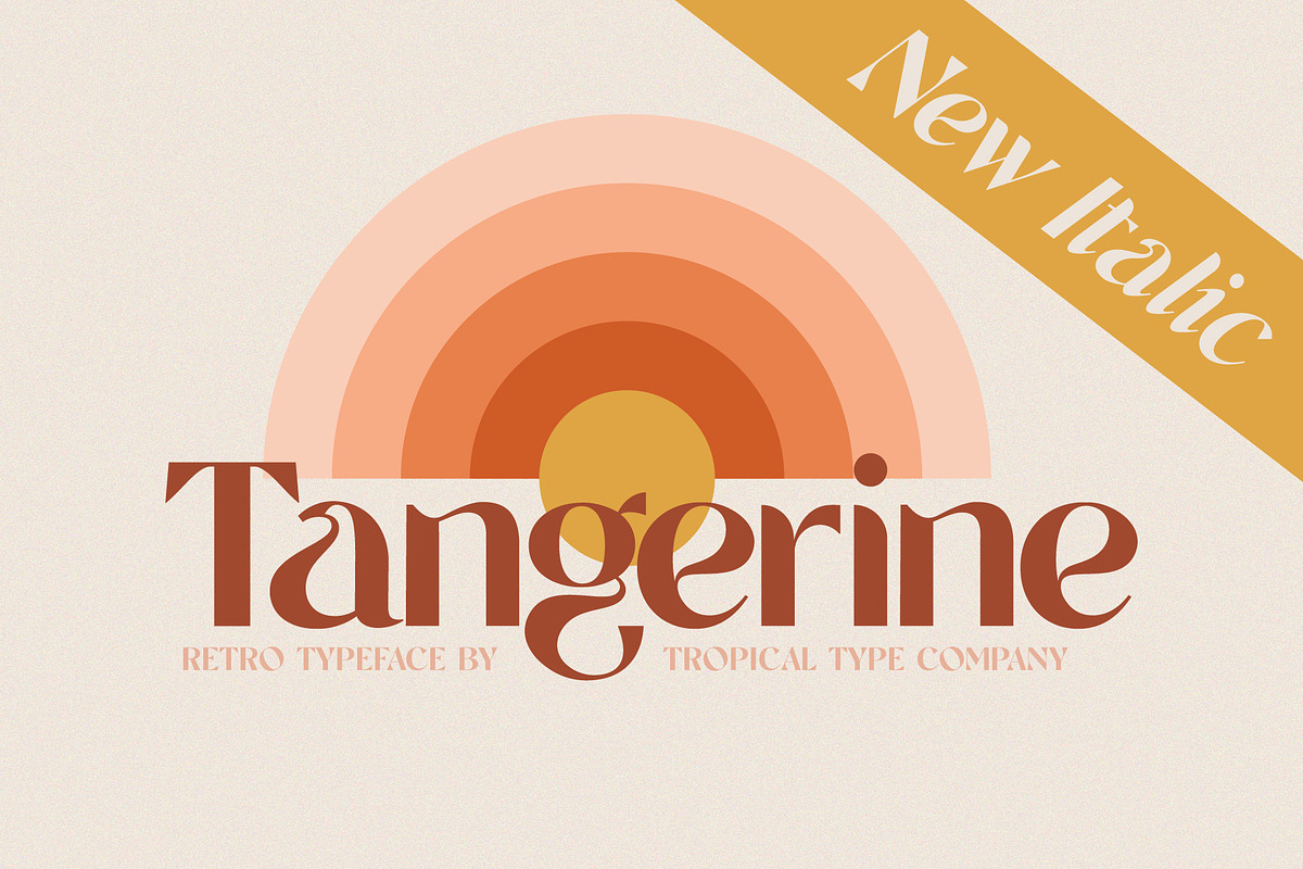 Tangerine - Retro Font, a Sans Serif Font by Tropical Type