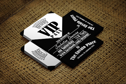 VIP Pass Card Template | Card Templates ~ Creative Market