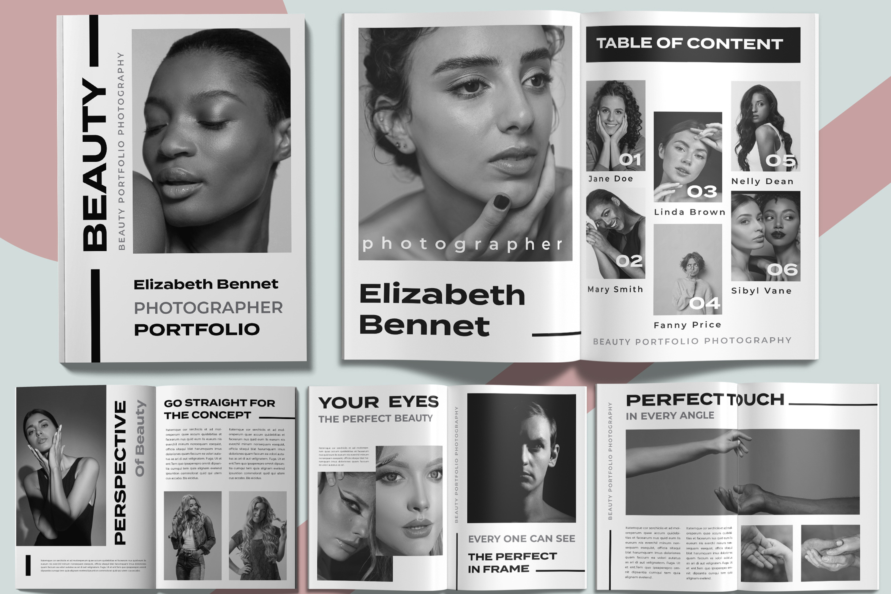 Beauty Portfolio Photography Design | Creative Market