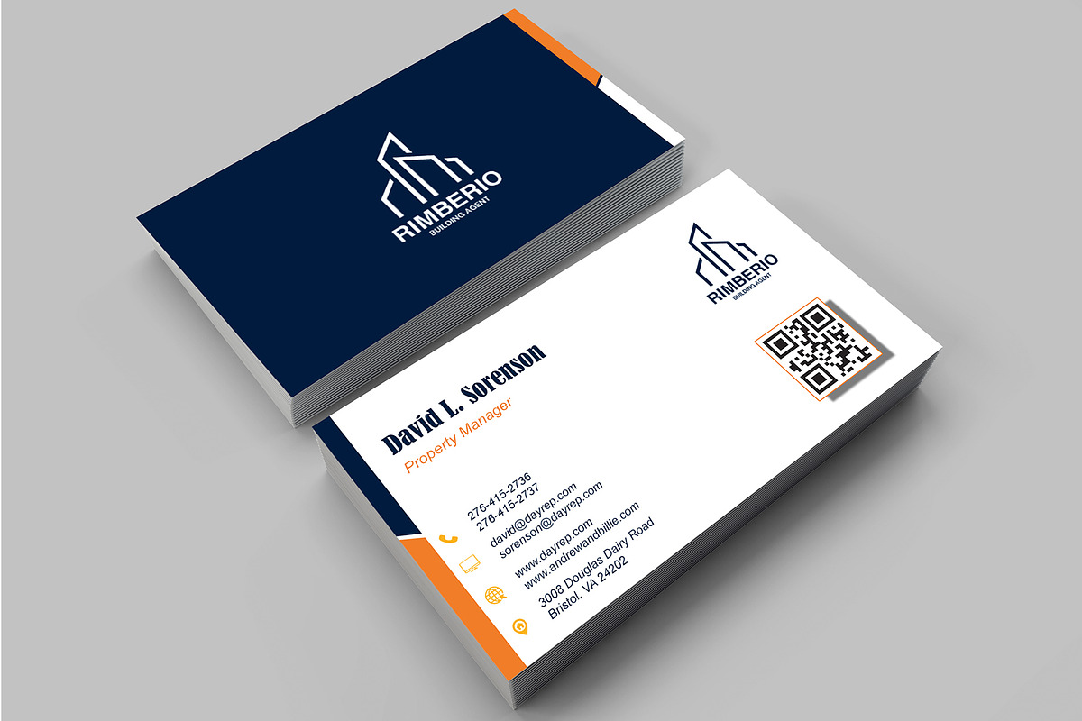Clean Double Business Card PSD