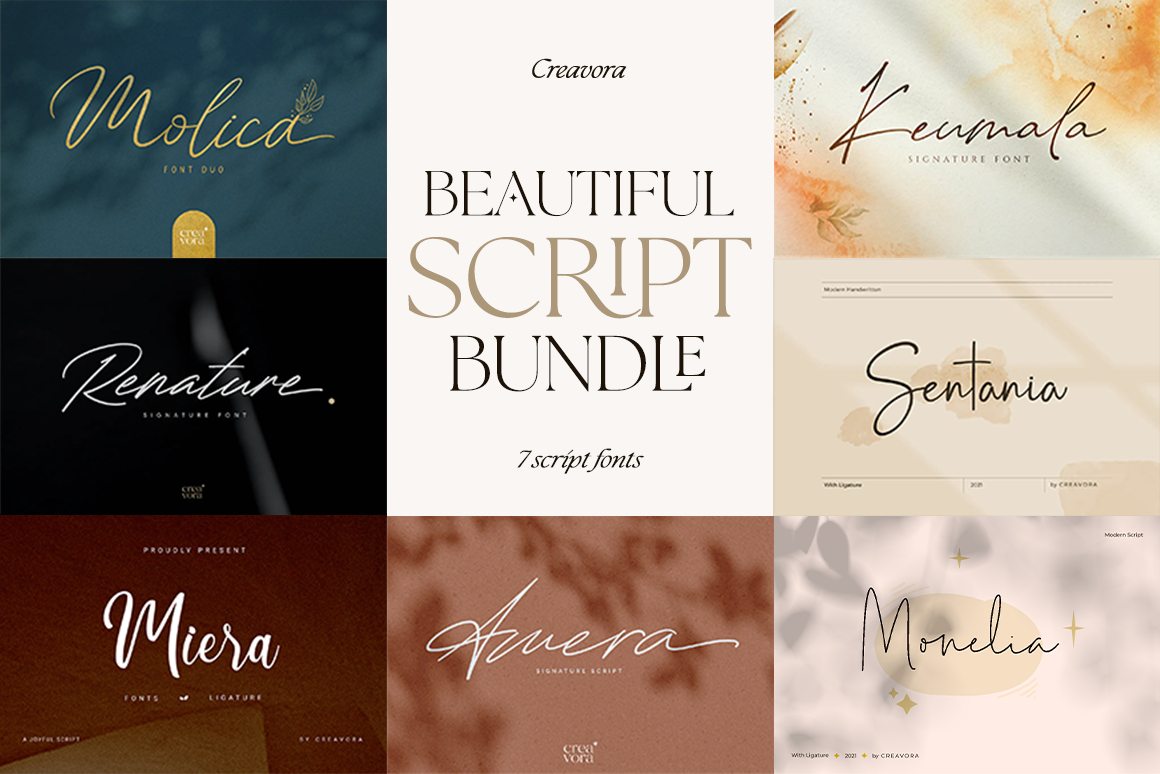 Beautiful Script Font Bundle