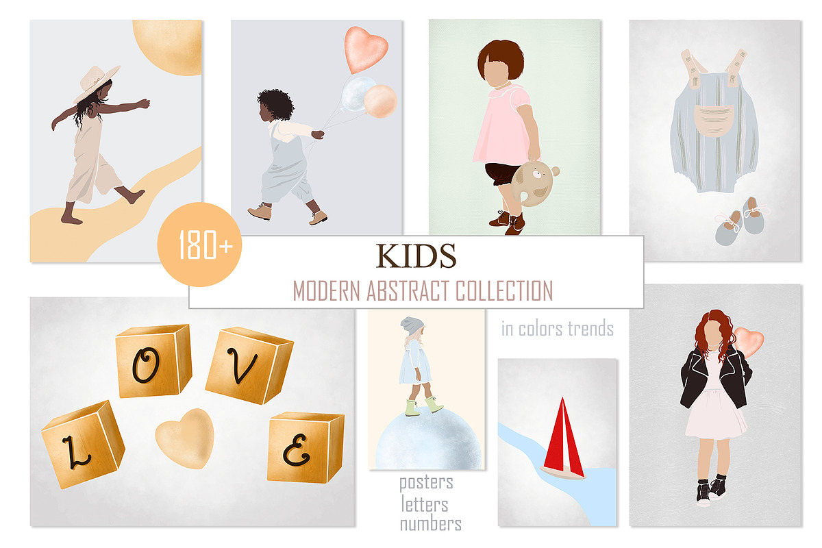 KIDS Modern Abstract Collection, a Decorative Illustration by ArtOLB