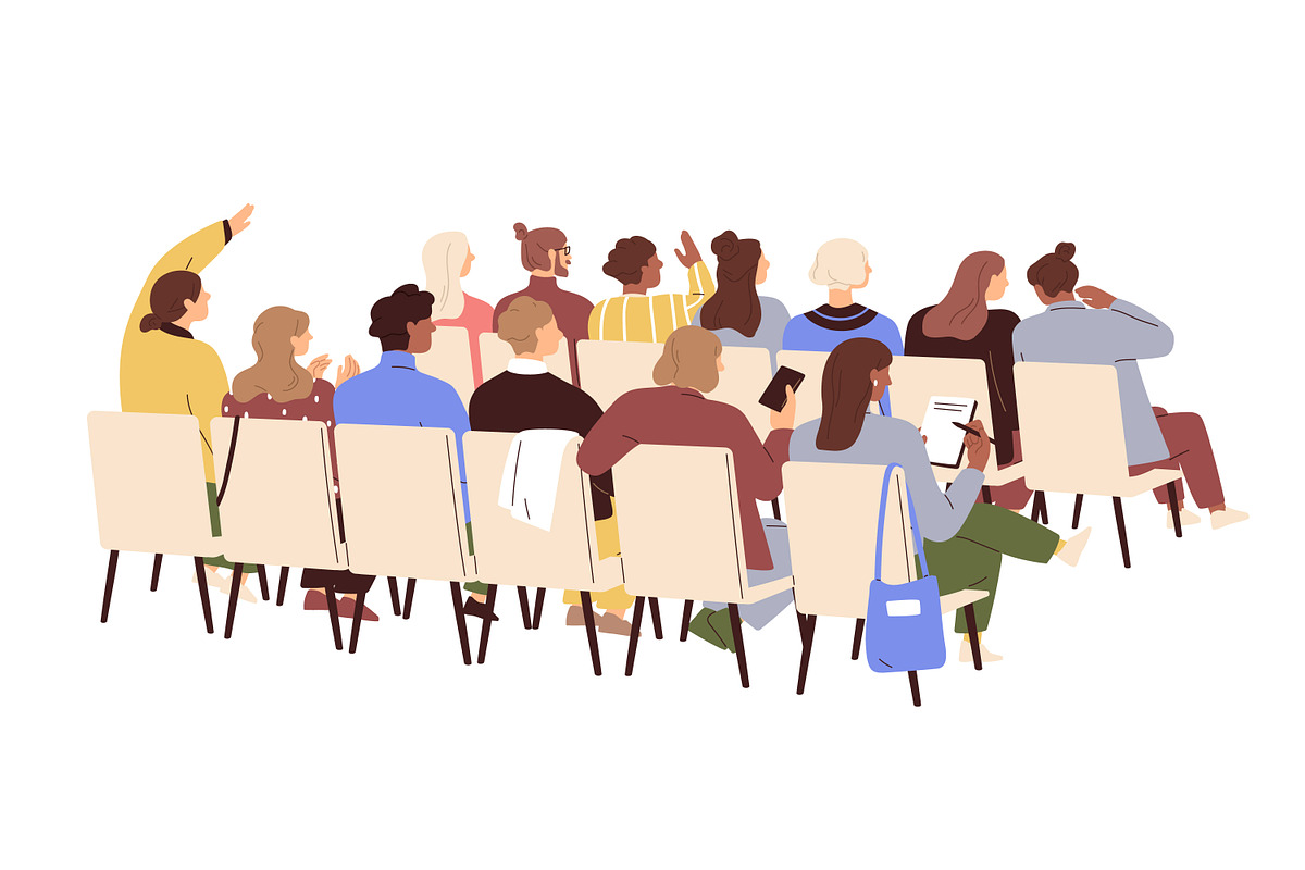 Audience / crowd of people back view, a Person Illustration by Good Studio