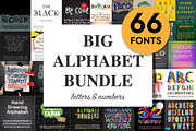 Big Bundle Alphabet & Numbers, a Symbol Font by PREMIUMVECTOR ...