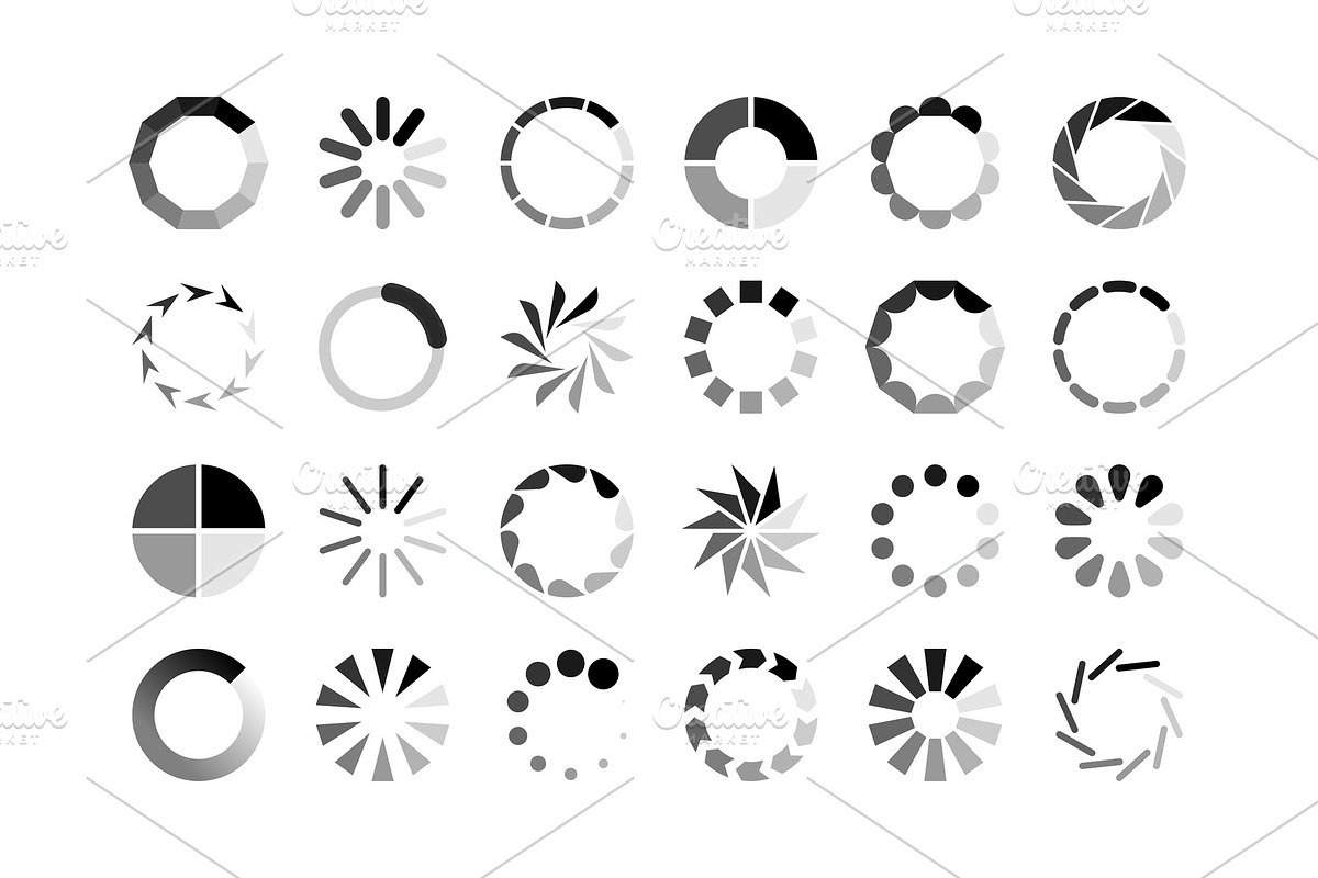 Circle loader. Wait load spinning, a Technology Illustration by YummyBuum