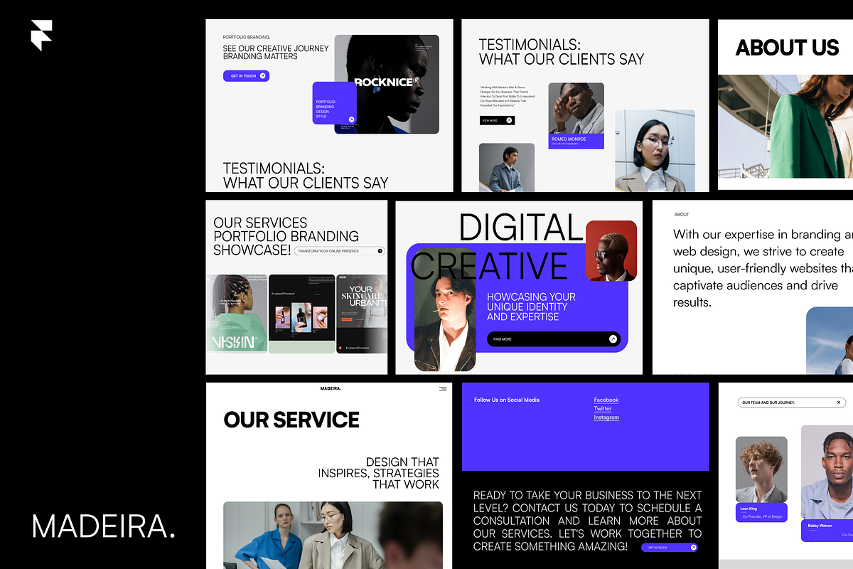 Madeira - Framer+Figma Landing Page, an UI Kit Template by Dirtytemp Studio