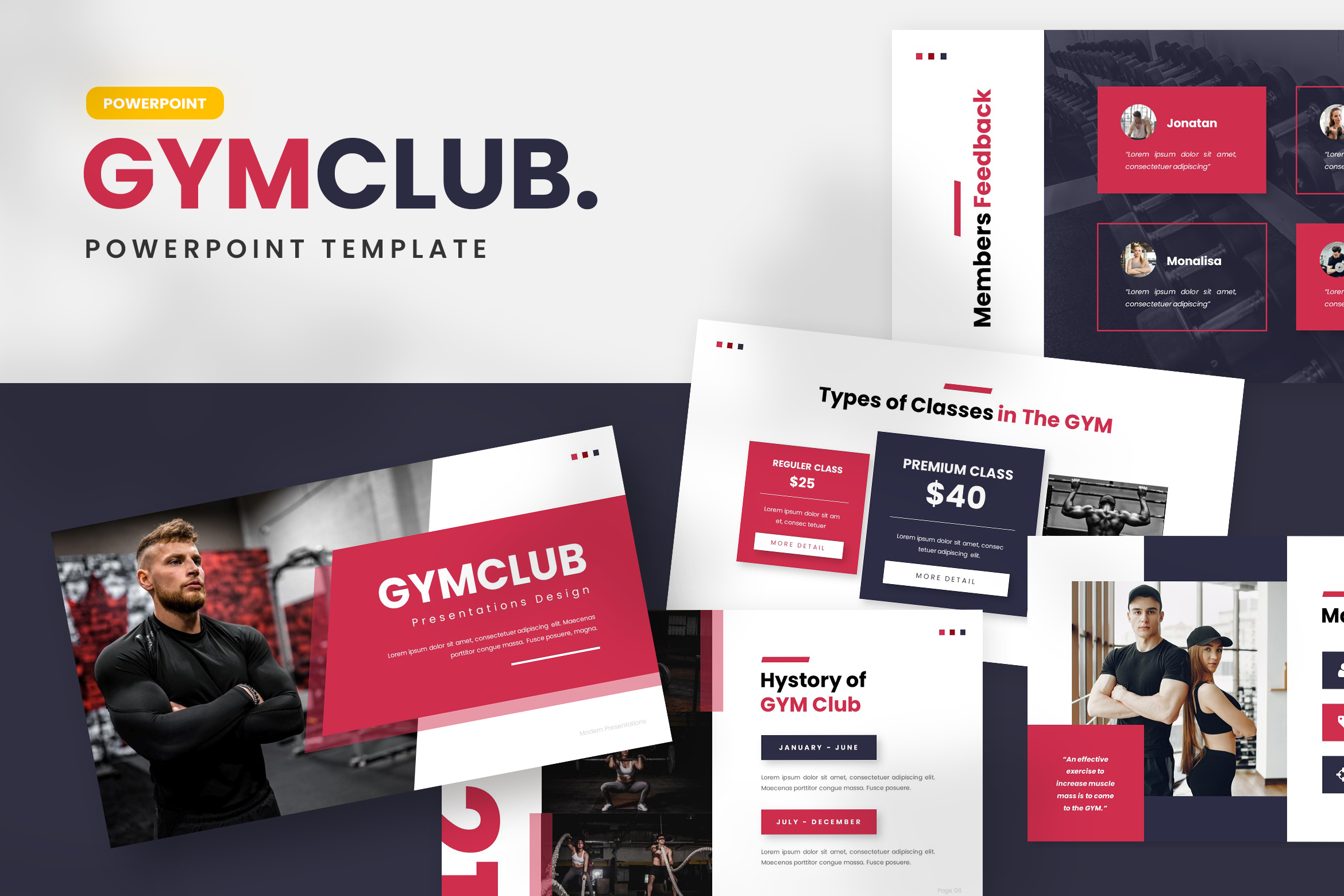 Gymclub Powerpoint Template, a Presentation Template by Annora Studio