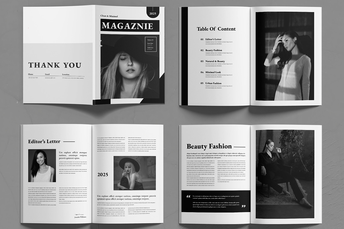 Magazine Template Design Layout