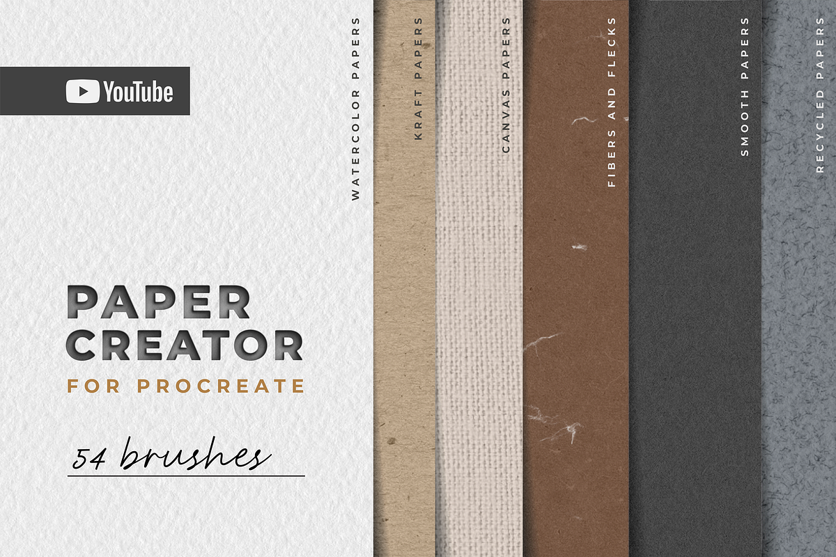 Paper Texture Procreate Brush Bundle, a Brush Add-On by Katsia Jazwinska