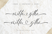Mitta Githa - A Lovely Script Font, a Script Font by Ainun Jinan