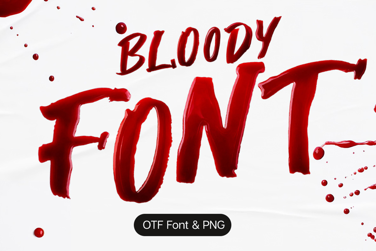 Bloody Font, a Handwritten Font by Handmadefont