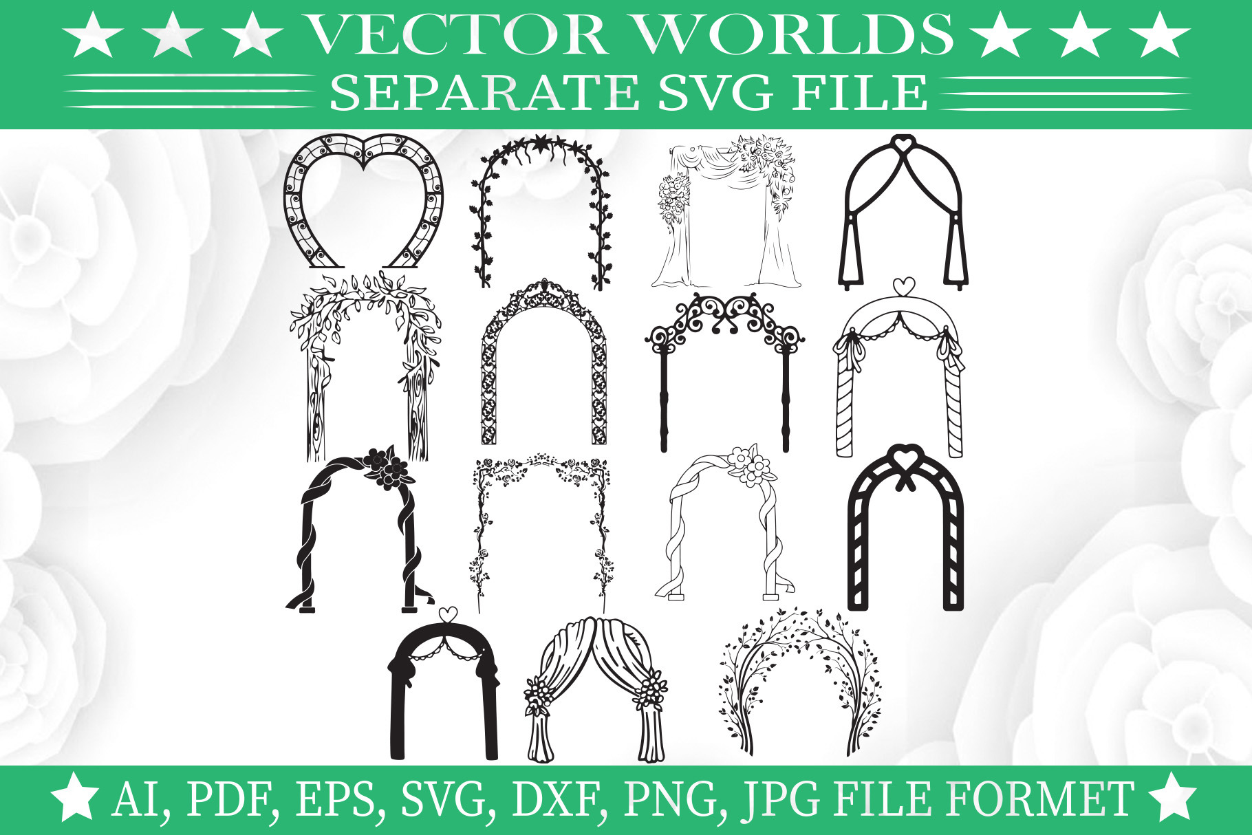 Wedding Arch Svg, Wedding, Arch Svg, an Object Graphic by VectorWorlds