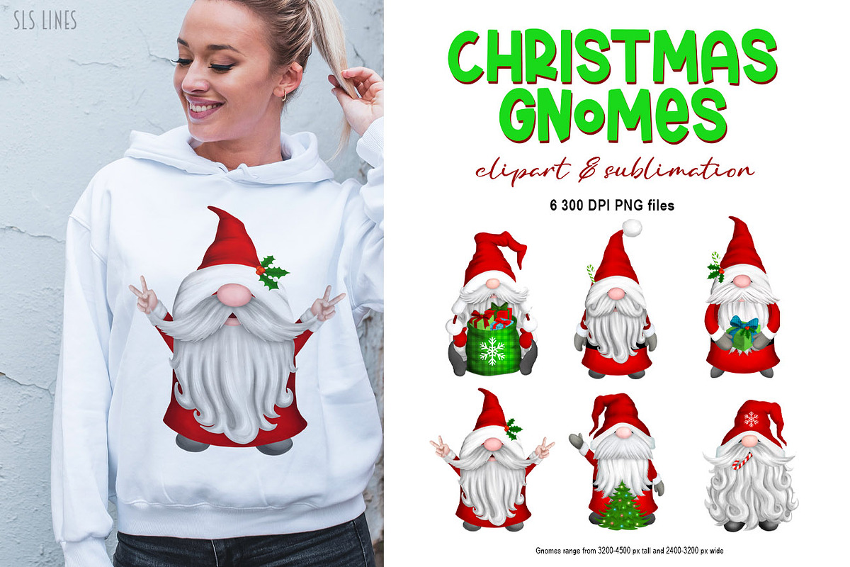 Christmas Gnomes Clipart Bundle