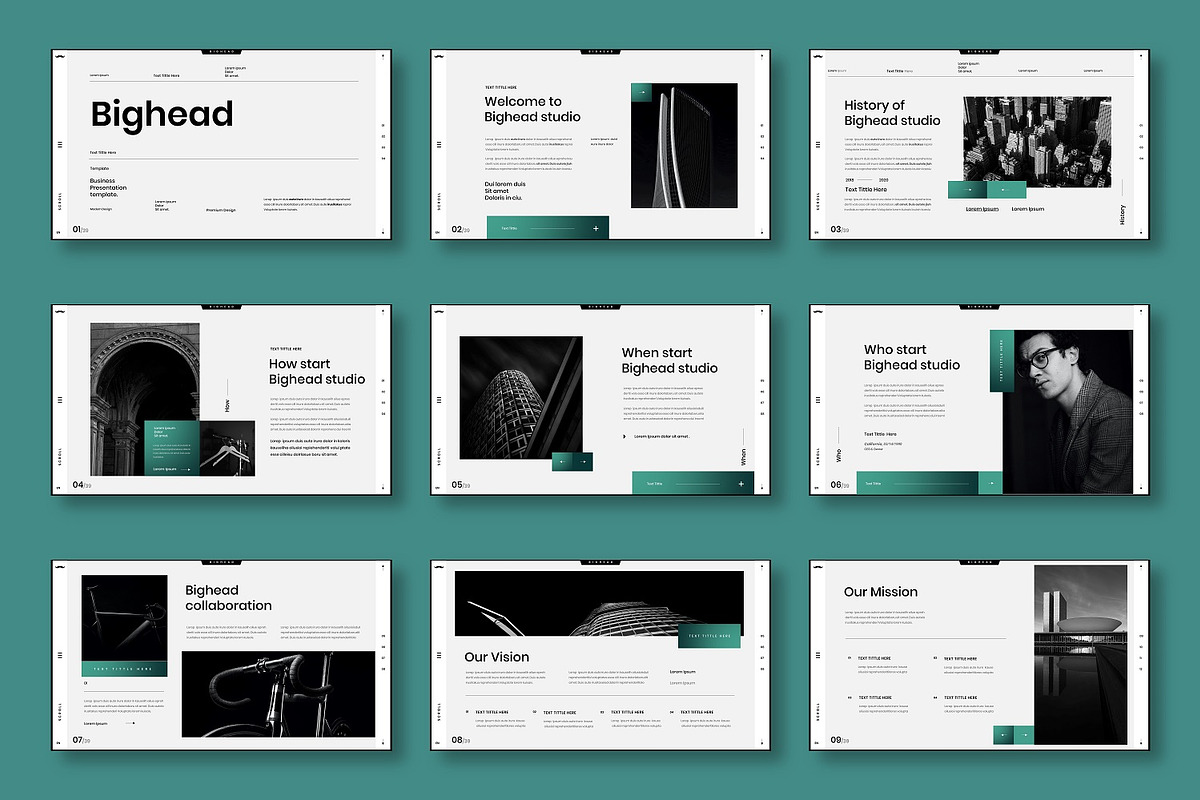 Bighead – Business PowerPoint, a Presentation Template by Dens Creative ...