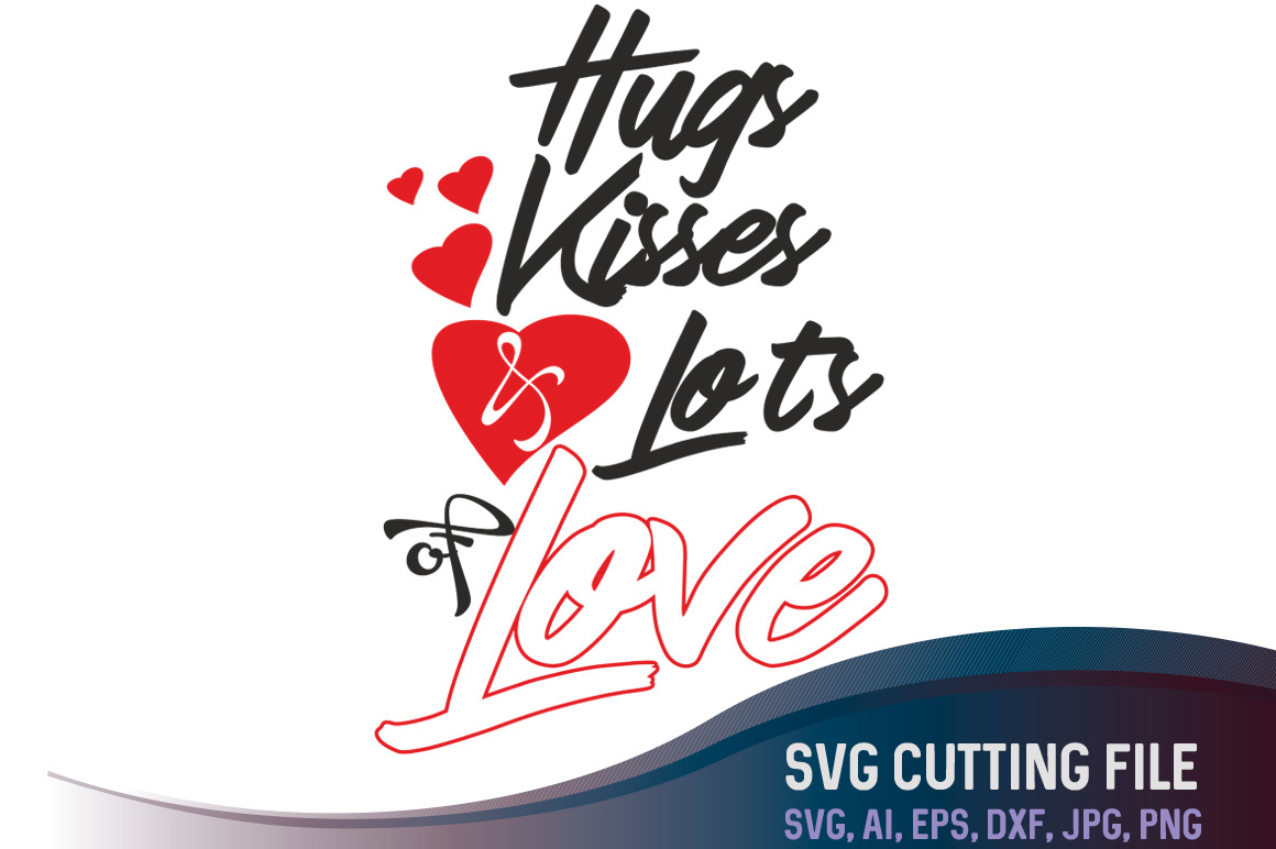 Hugs, Kisses Love, Valentines day, an Illustration by DimShop ...