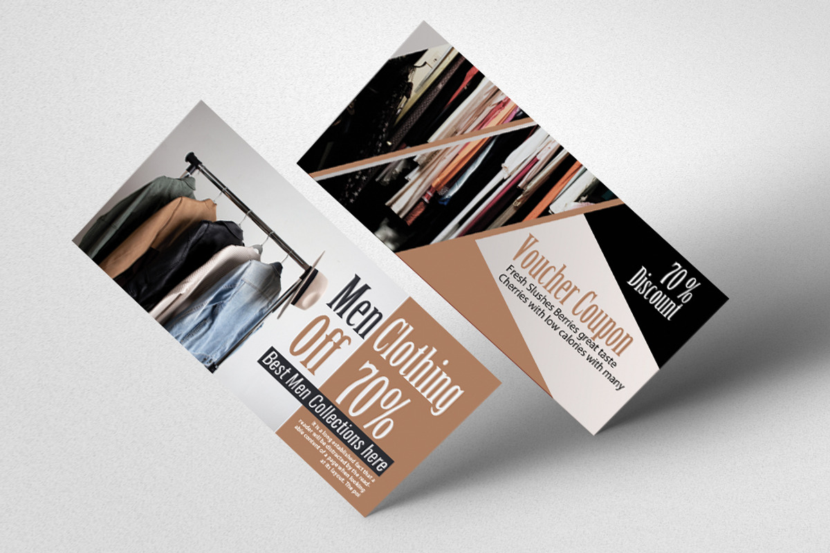 Men Clothing Discount Gift Voucher, a Card Template by Business Flyers