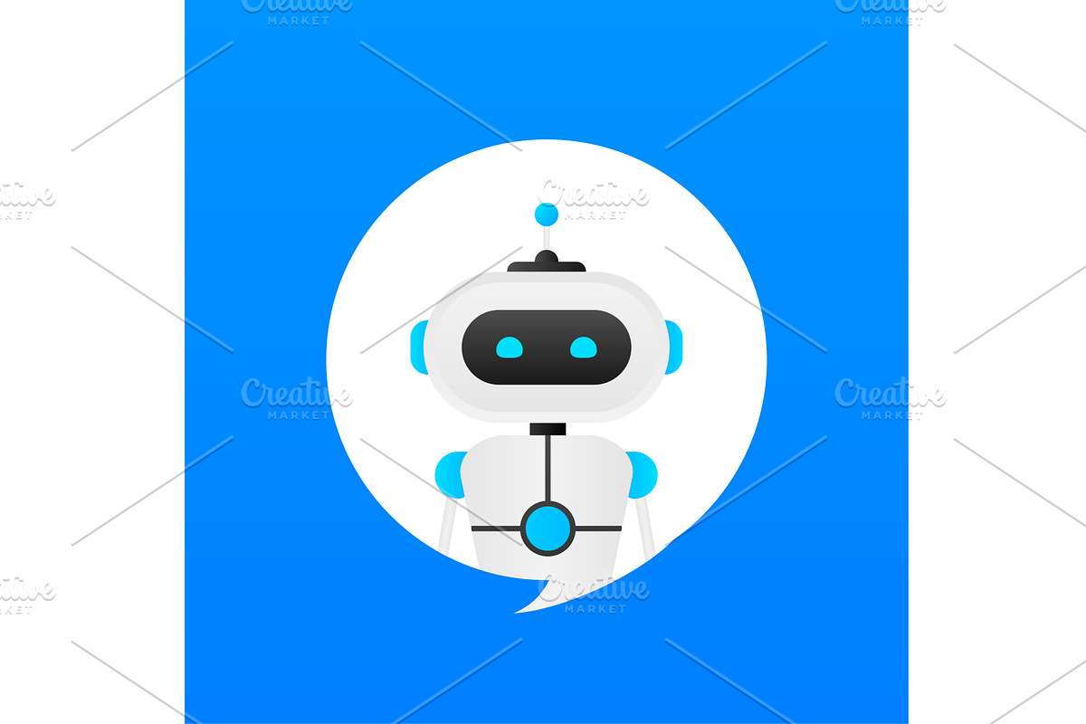 Chatbot icon concept, chat bot or, an Illustration by UP-Studio