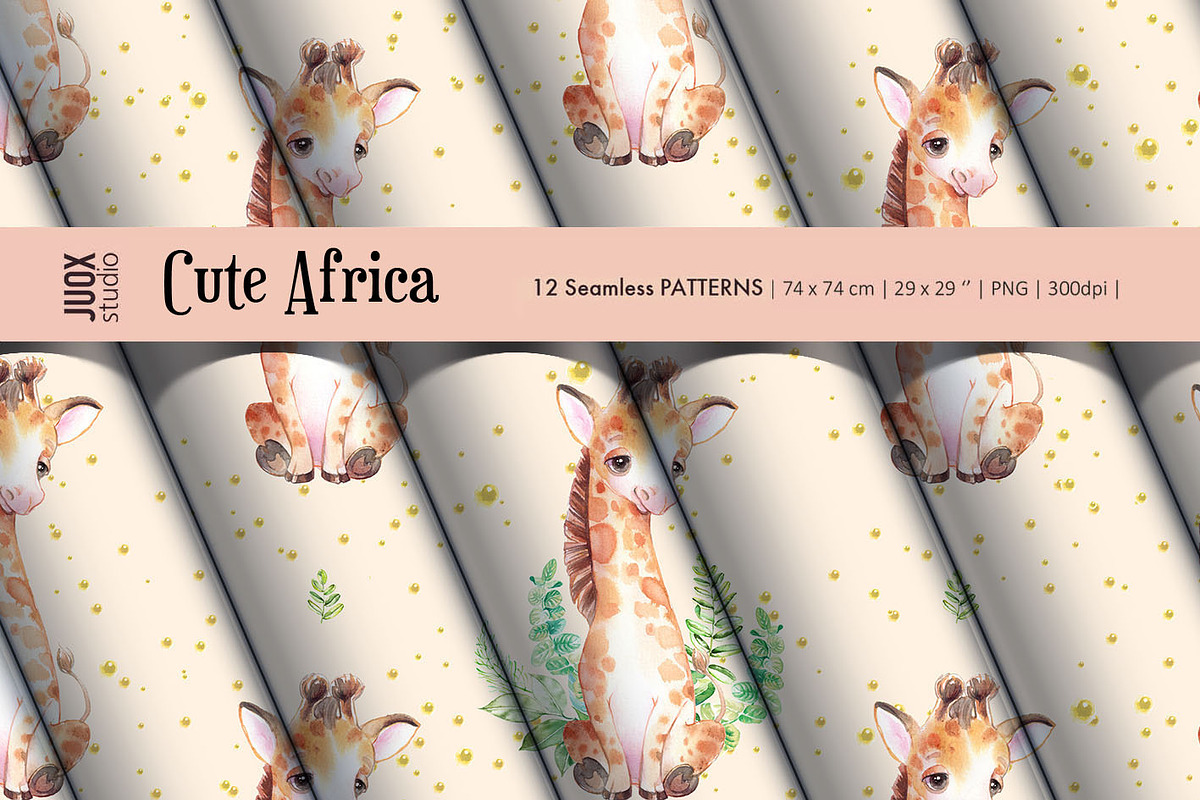 Cute Africa patterns & elements, a Pattern Graphic by JUOXstudio