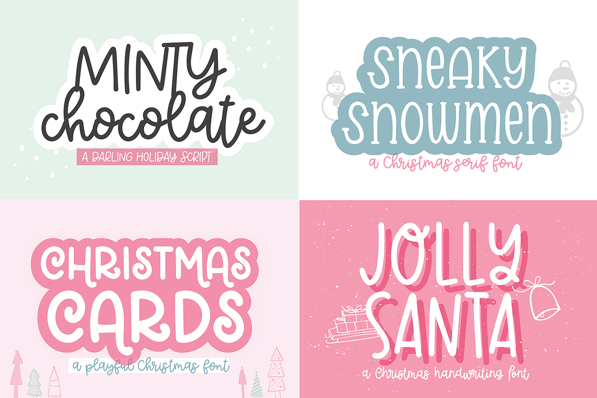 JOLLY CHRISTMAS Font Bundle, a Font by Blush Font Co.