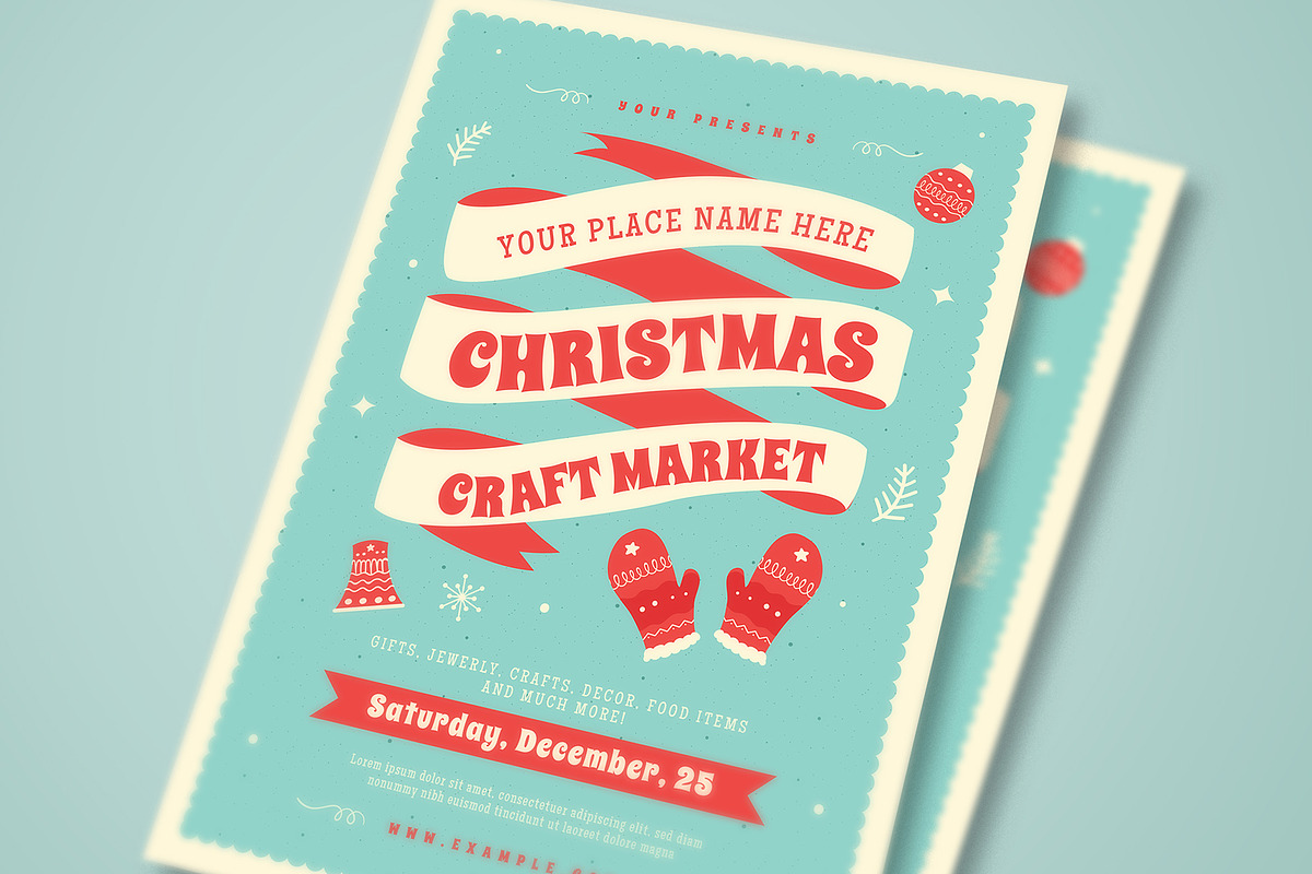 Christmas Craft Market Flyer, a Flyer Template by Guuver