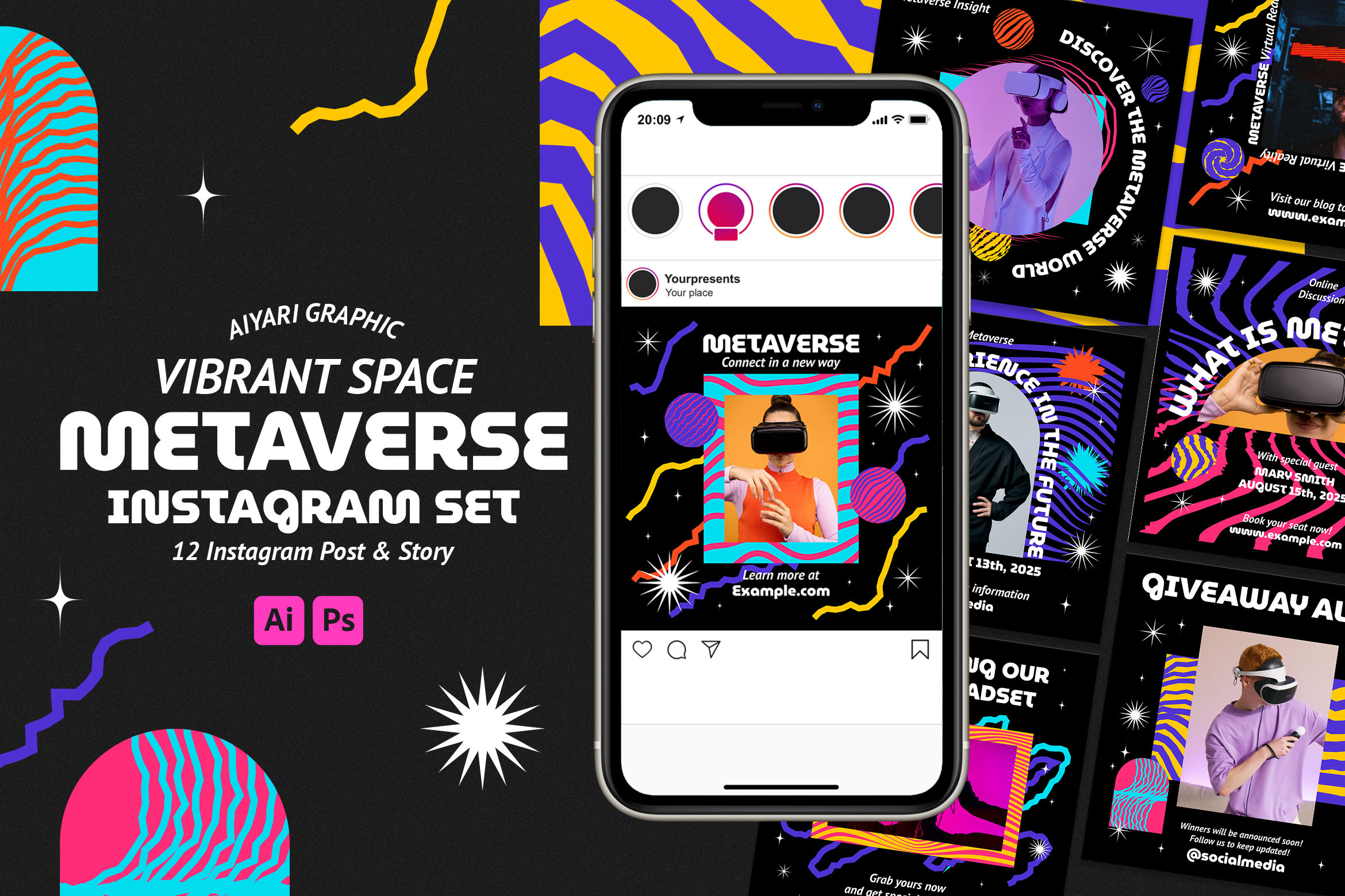 Vibrant Space Metaverse Instagram, a Social Media Template by Aiyari ...