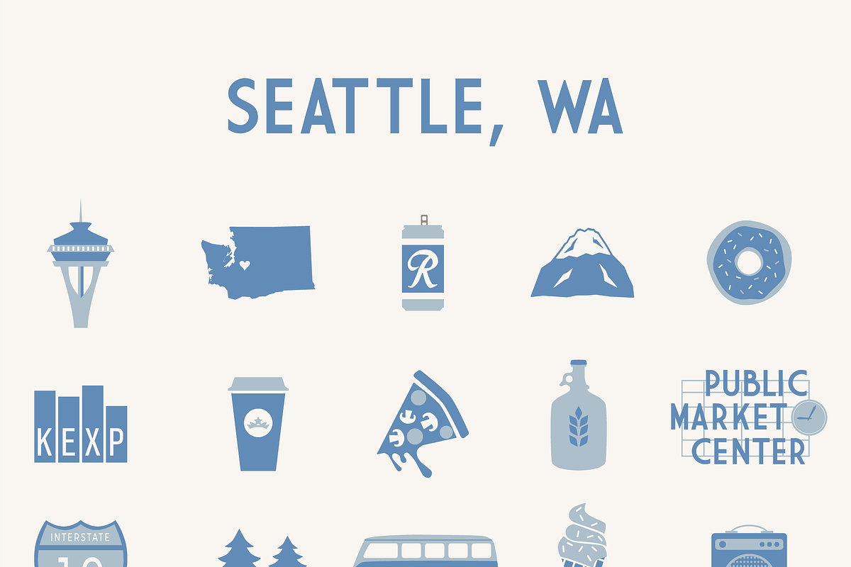 Seattle Icon Set, an Icon by mollydeering