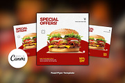 Burger Fast Food Canva Template, a Social Media Template by MK Creatives