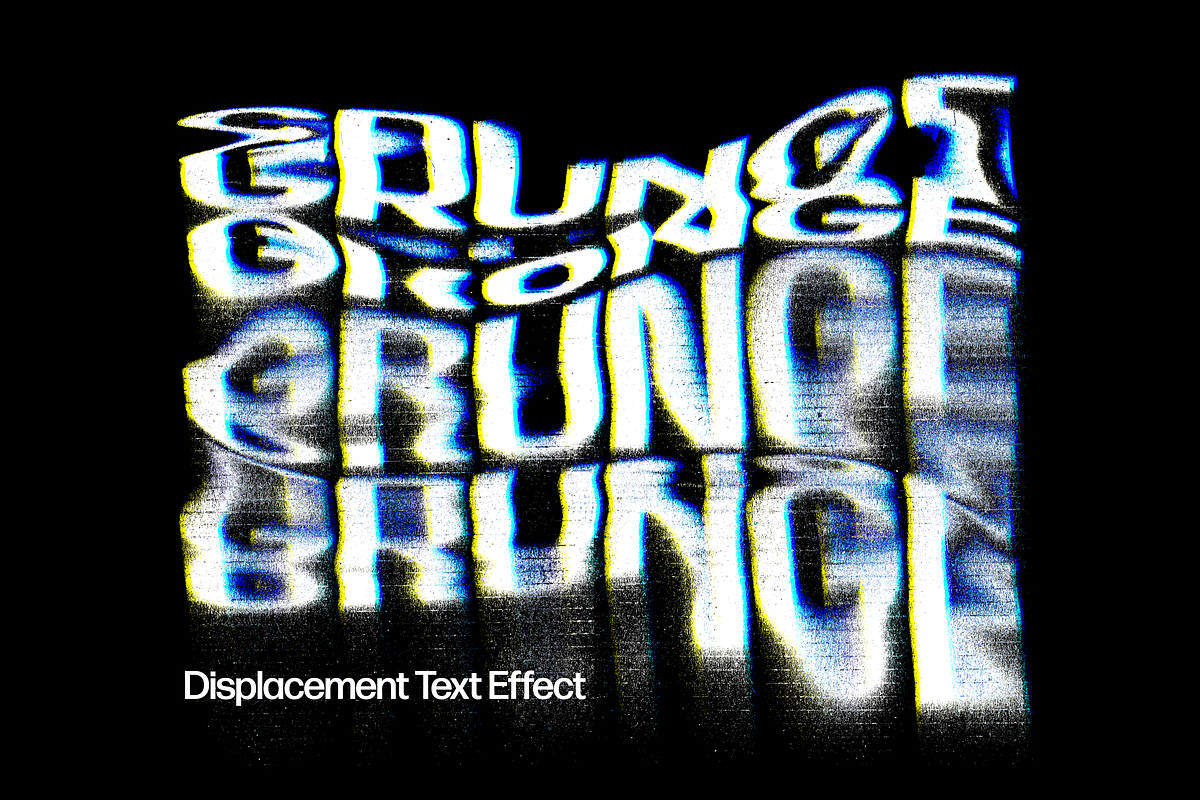Grunge Displacement Text Effect, a Layer Style Add-On by Design Squad | Creative Market
