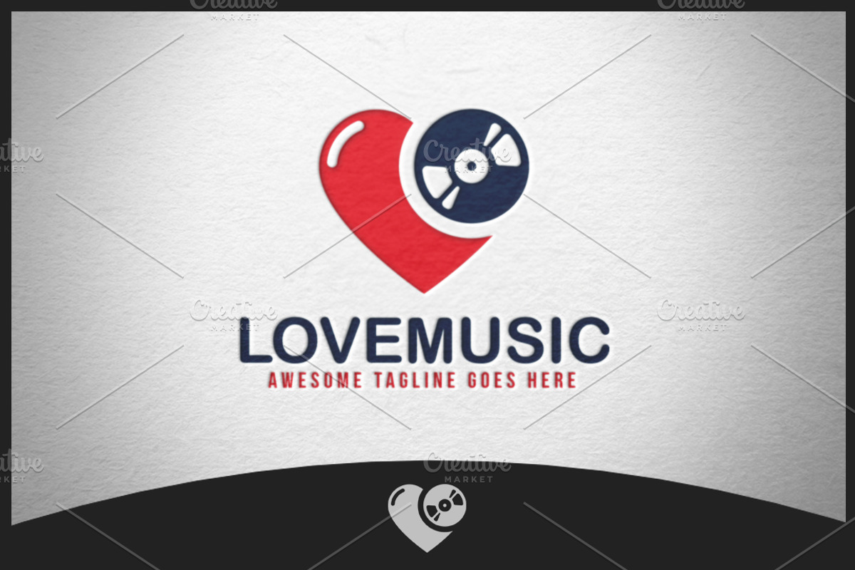 Love Music Logo, a Branding & Logo Template by Scredeck